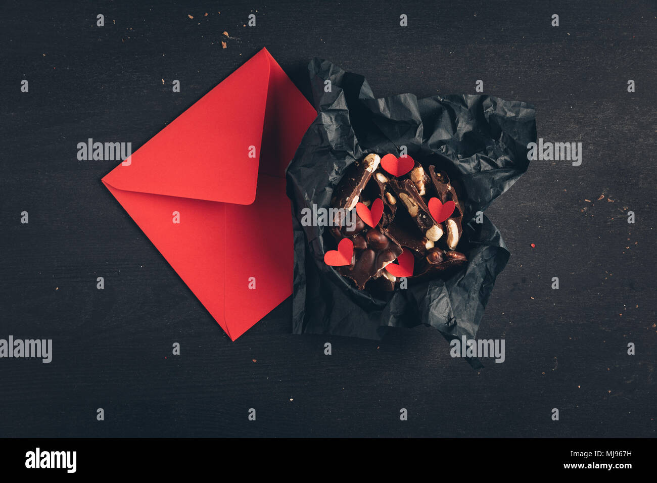 Dark red envelope hi-res stock photography and images - Alamy