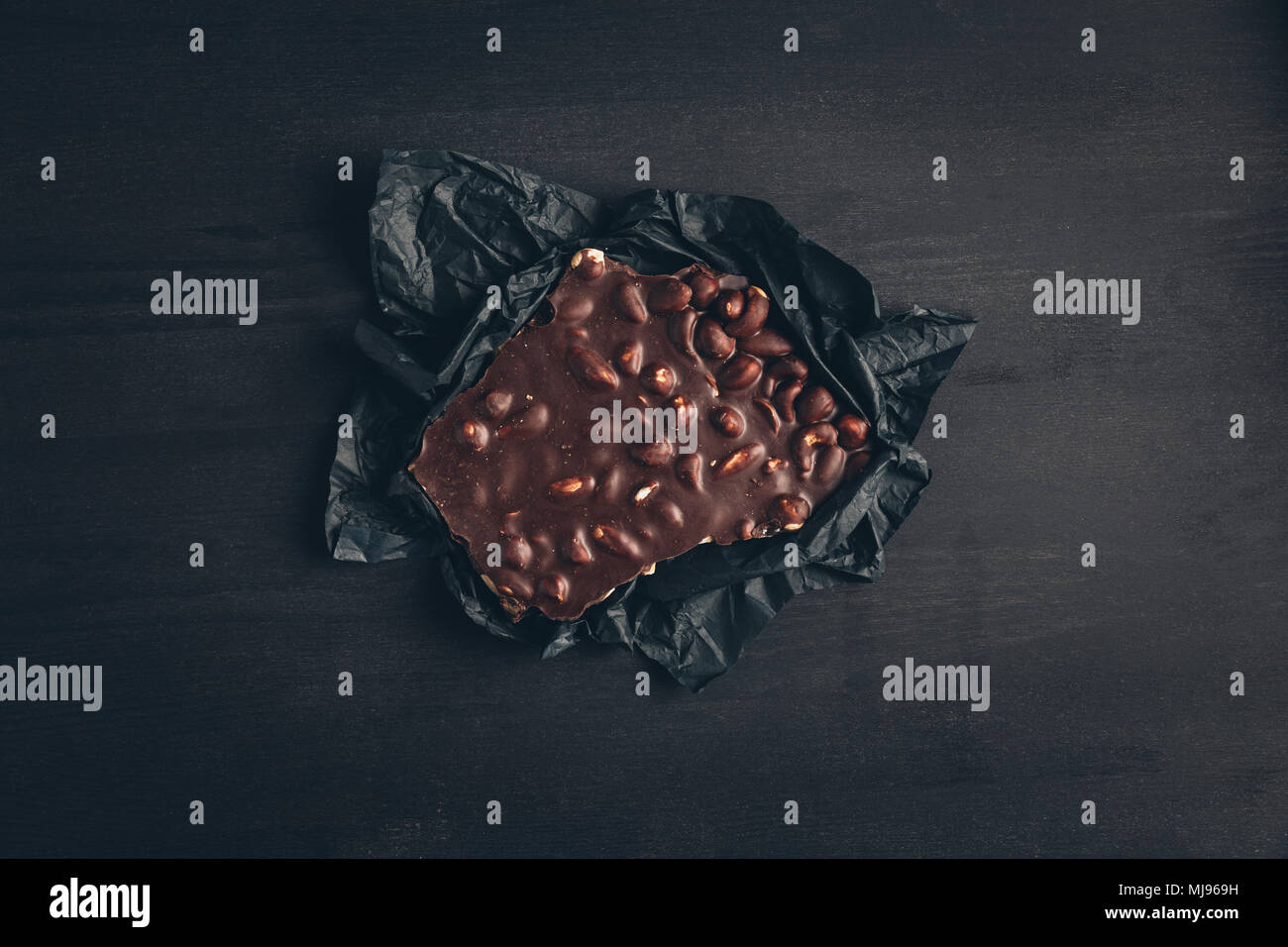 chocolate on gray wrapper Stock Photo - Alamy