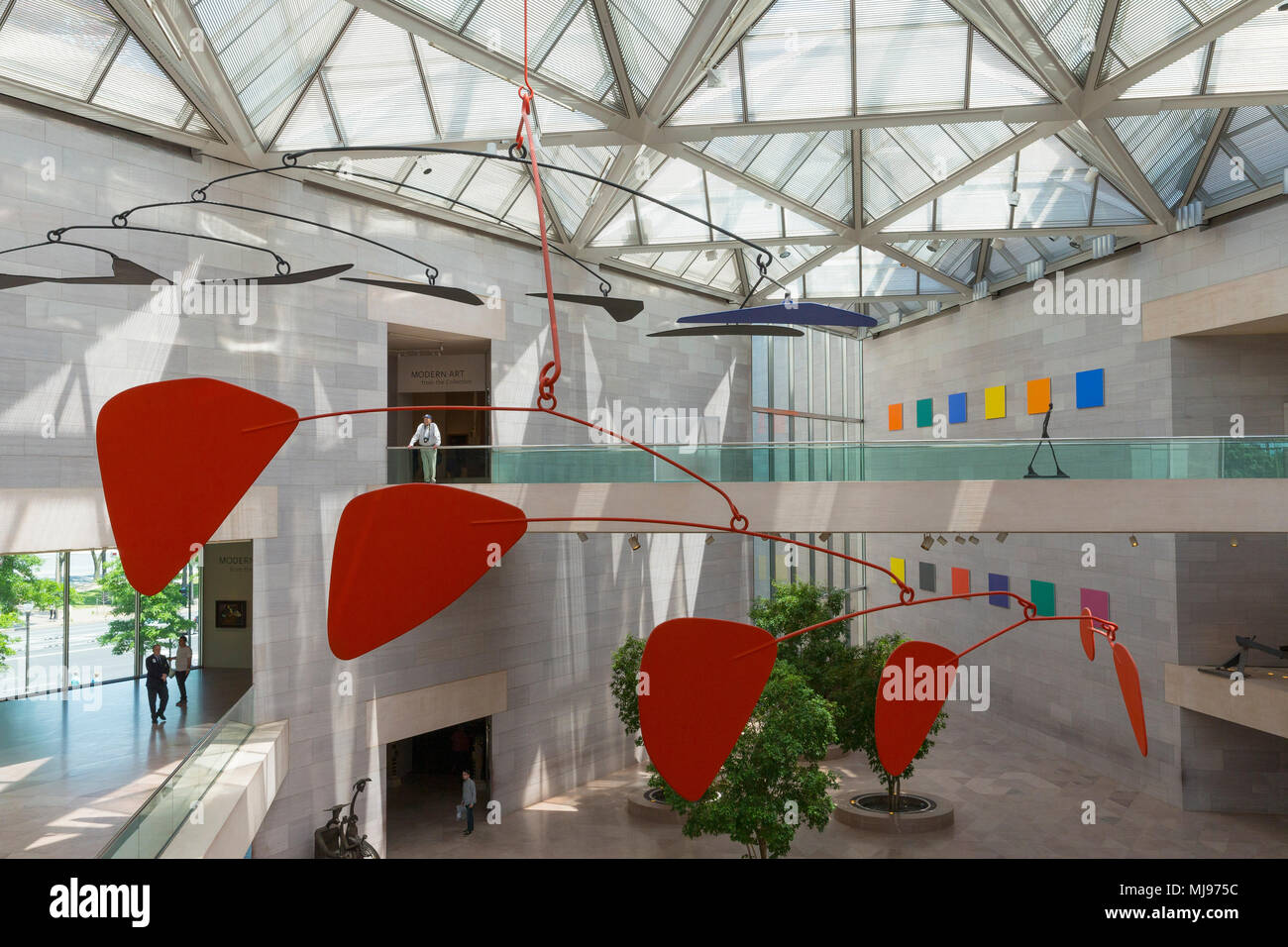 Visitor in the East Building, National Gallery of Art, Washington DC ...