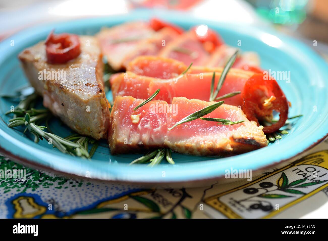 Delicious tuna steak Stock Photo - Alamy