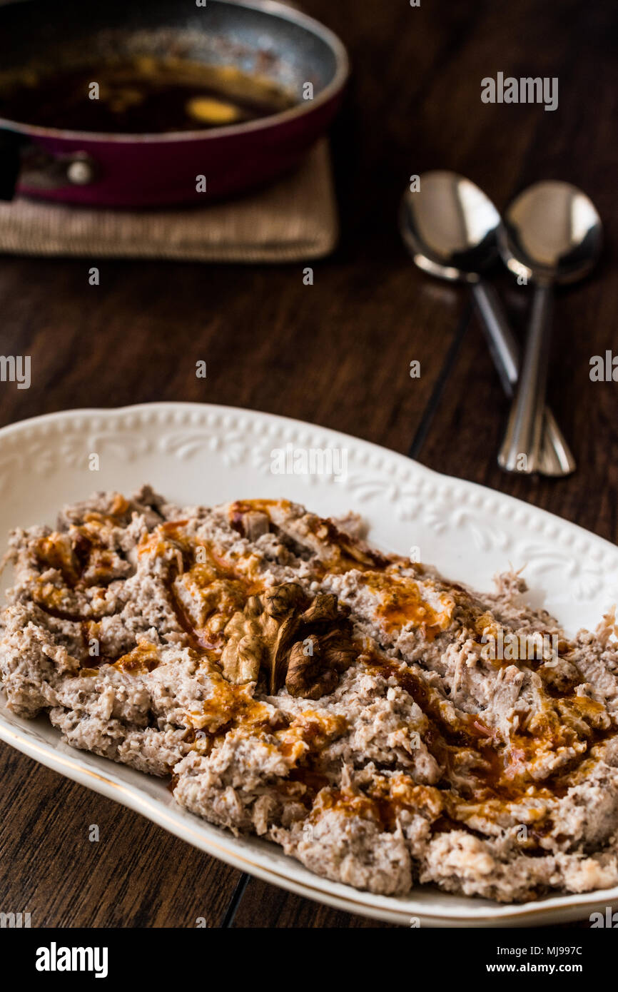 Circassian chicken / Cerkez (Cerkes) Tavugu on woden surface Stock ...