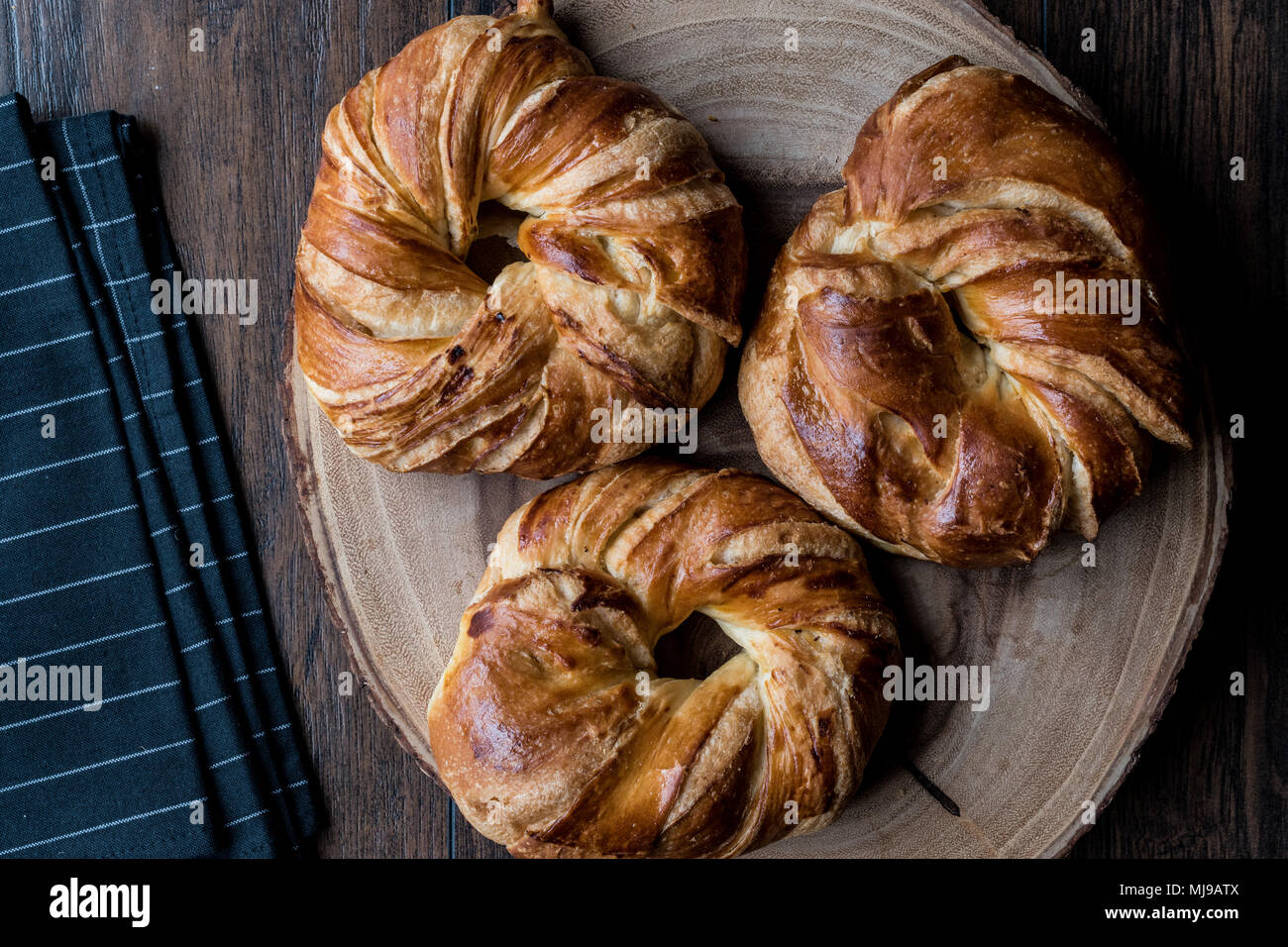 Turkish Bagel Acma / Croissant (turkish pastry Stock Photo - Alamy