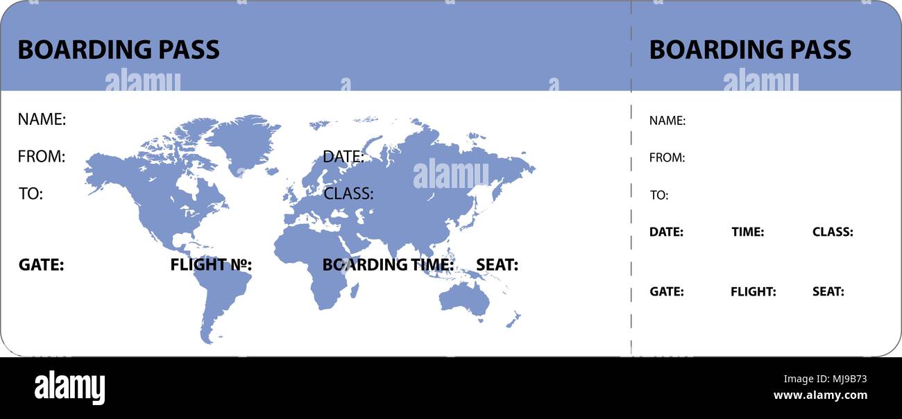 Blue boarding pass Stock Vector Image & Art - Alamy