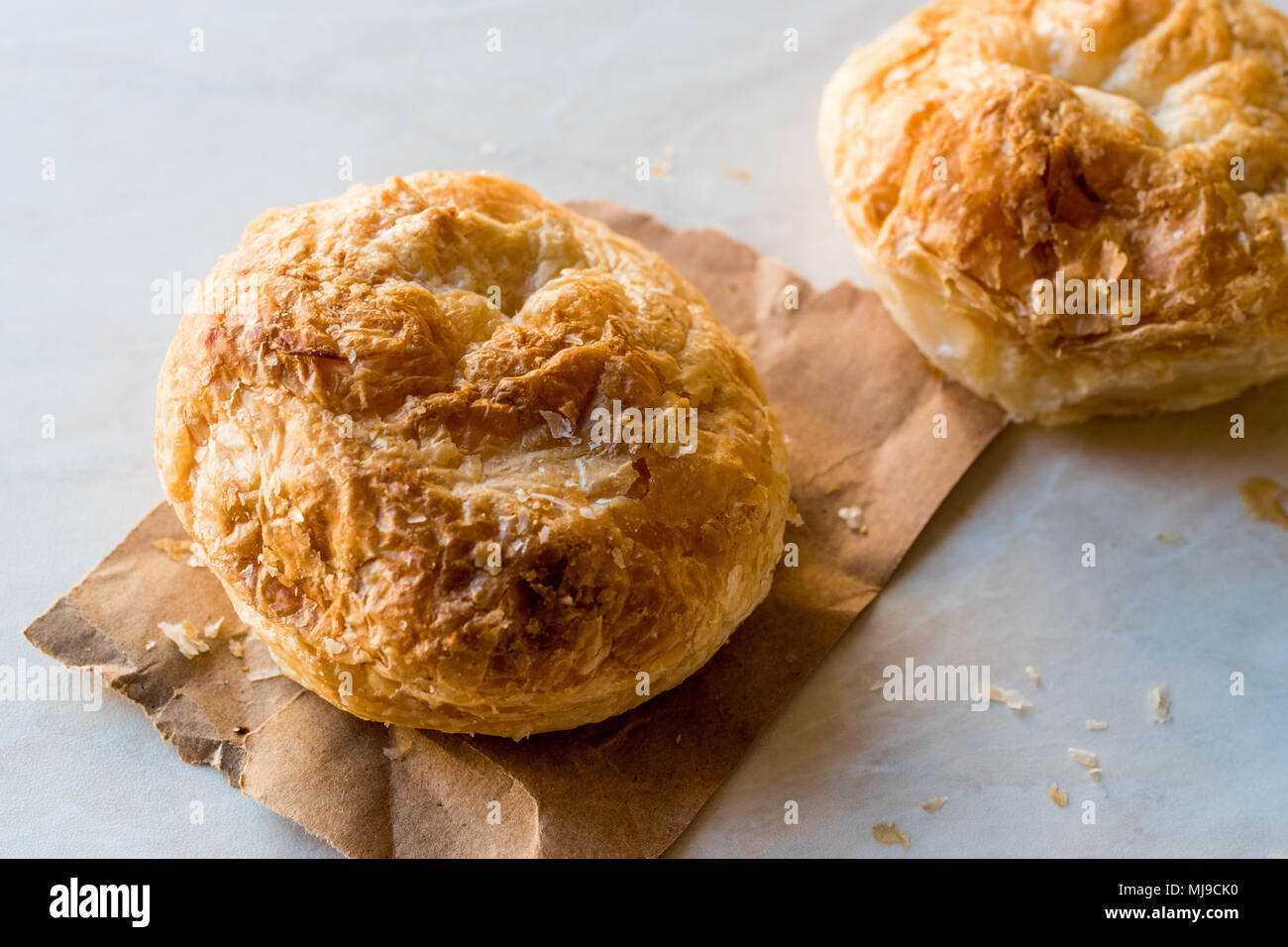 Traditional izmir boyoz / round borek . Bakery Concept Stock Photo - Alamy