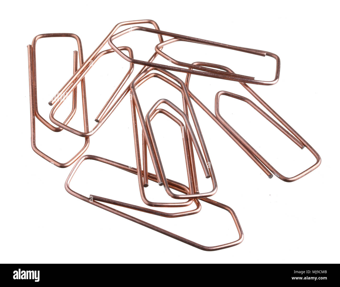 A group of paper clips in disorder isolated on white Stock Photo - Alamy
