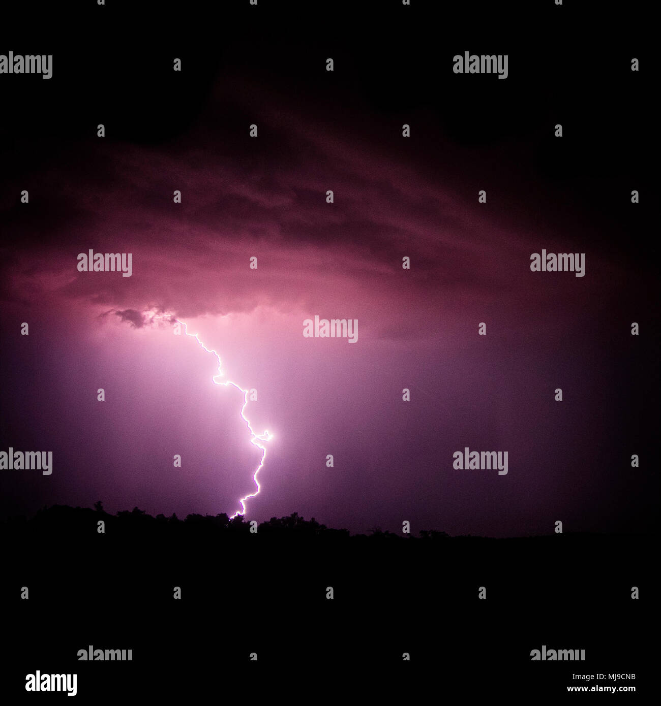 Frequent lighting comes with summer monsoon storms in Arizona, USA ...