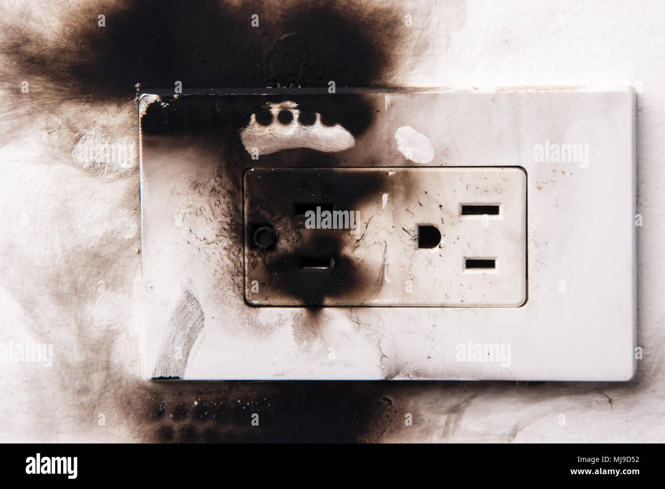 electrical failure in power outlet isolated Stock Photo - Alamy
