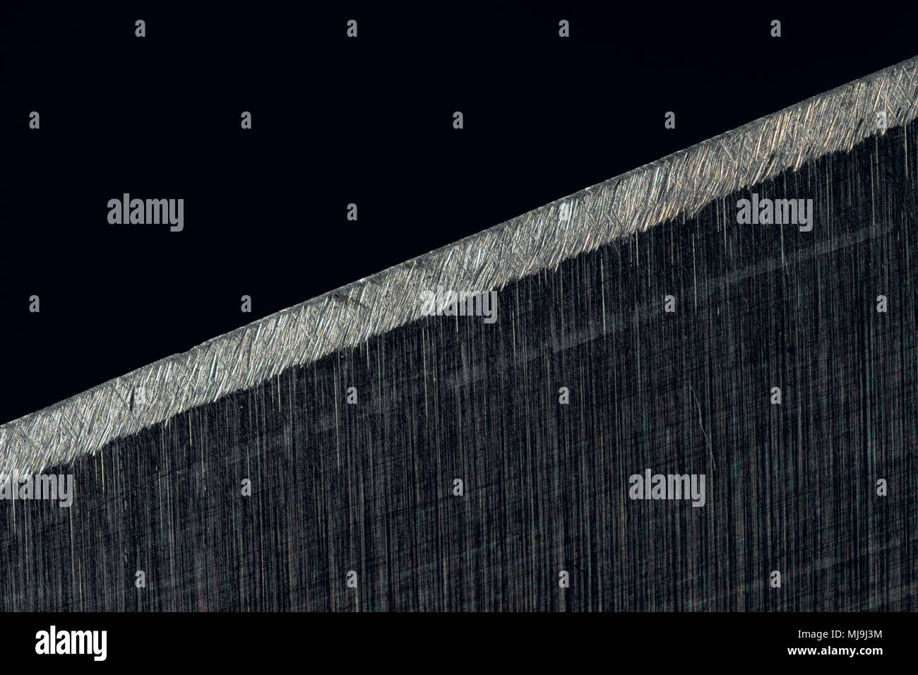Macro photography of knife edge. Blade edge Stock Photo - Alamy