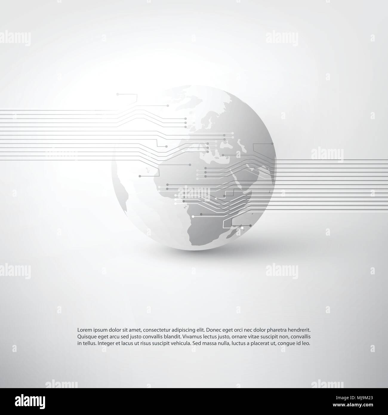 Cloud Computing and Networks Concept with Earth Globe - Abstract Global Digital Connections ...