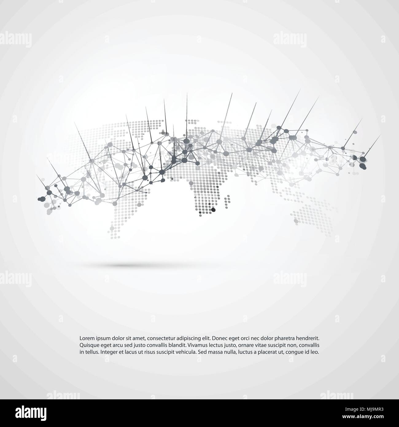 Cloud Computing And Networks With World Map Abstract Global Digital