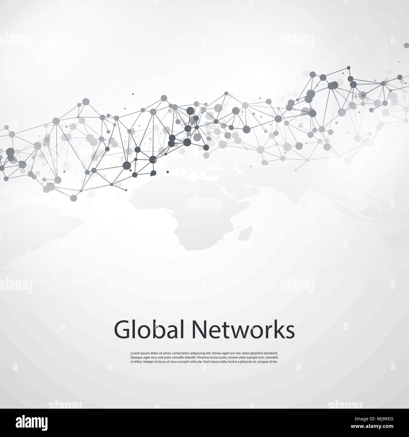 Cloud Computing And Networks With World Map Abstract Global Digital