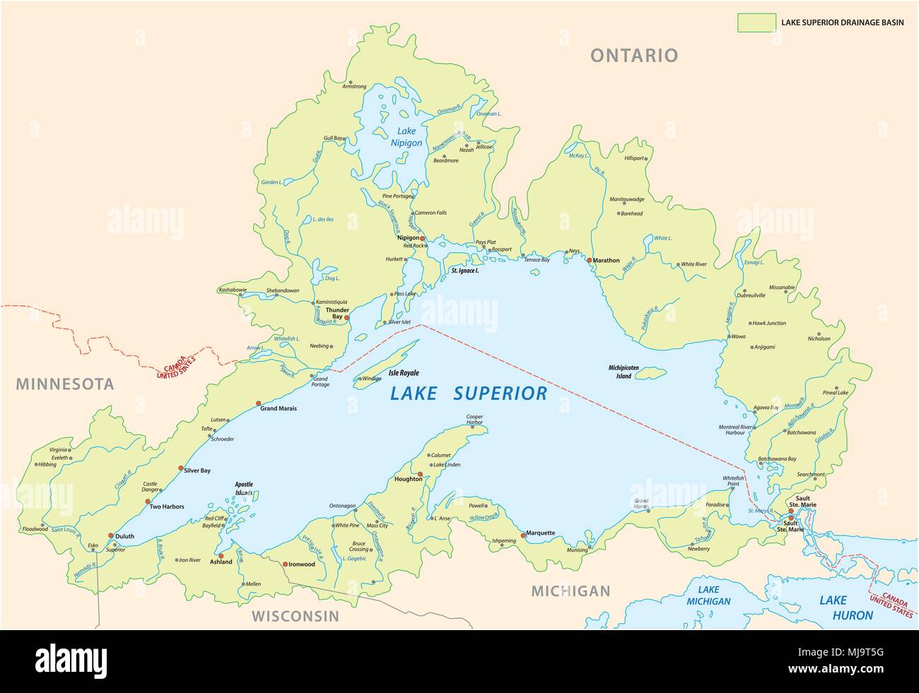 Lake Nipigon Map