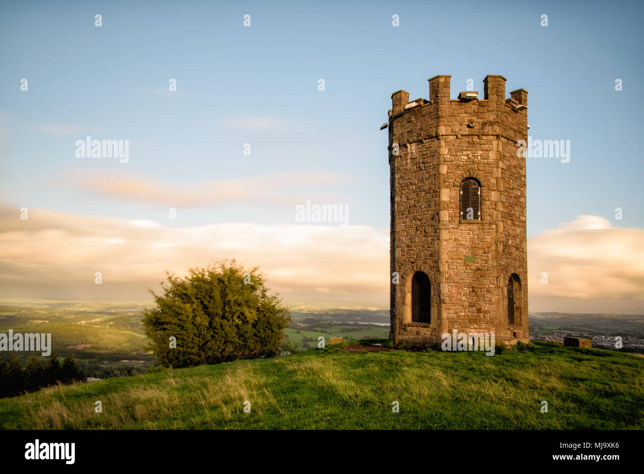 Old folly in sunset hi-res stock photography and images - Alamy
