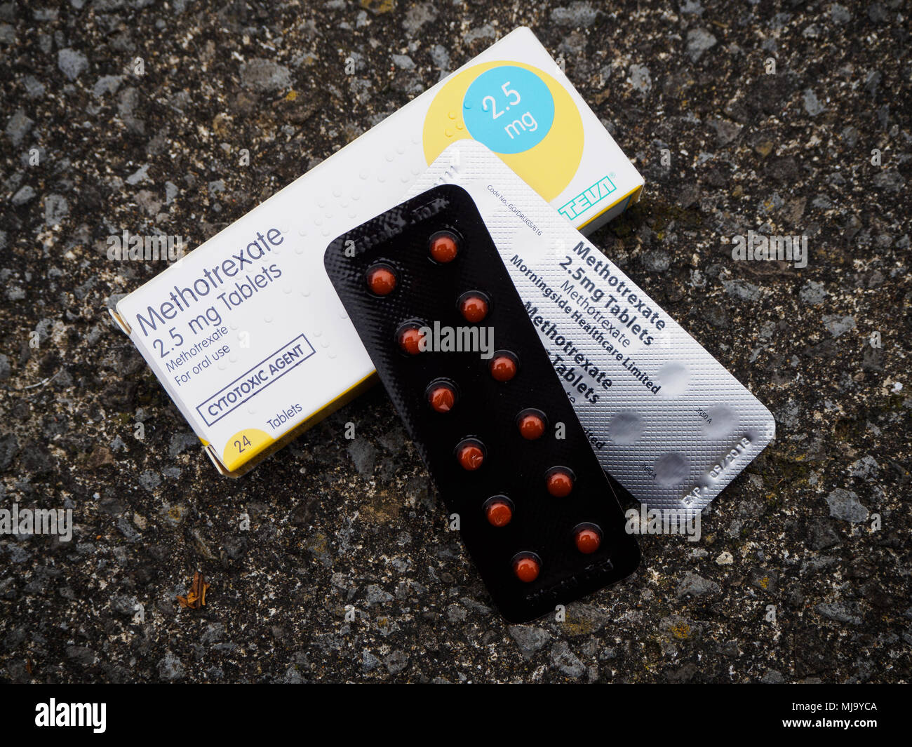 Ebbw Vale, Wales, UK: May 4, 2018: Methotrexate tablets, cancer ...