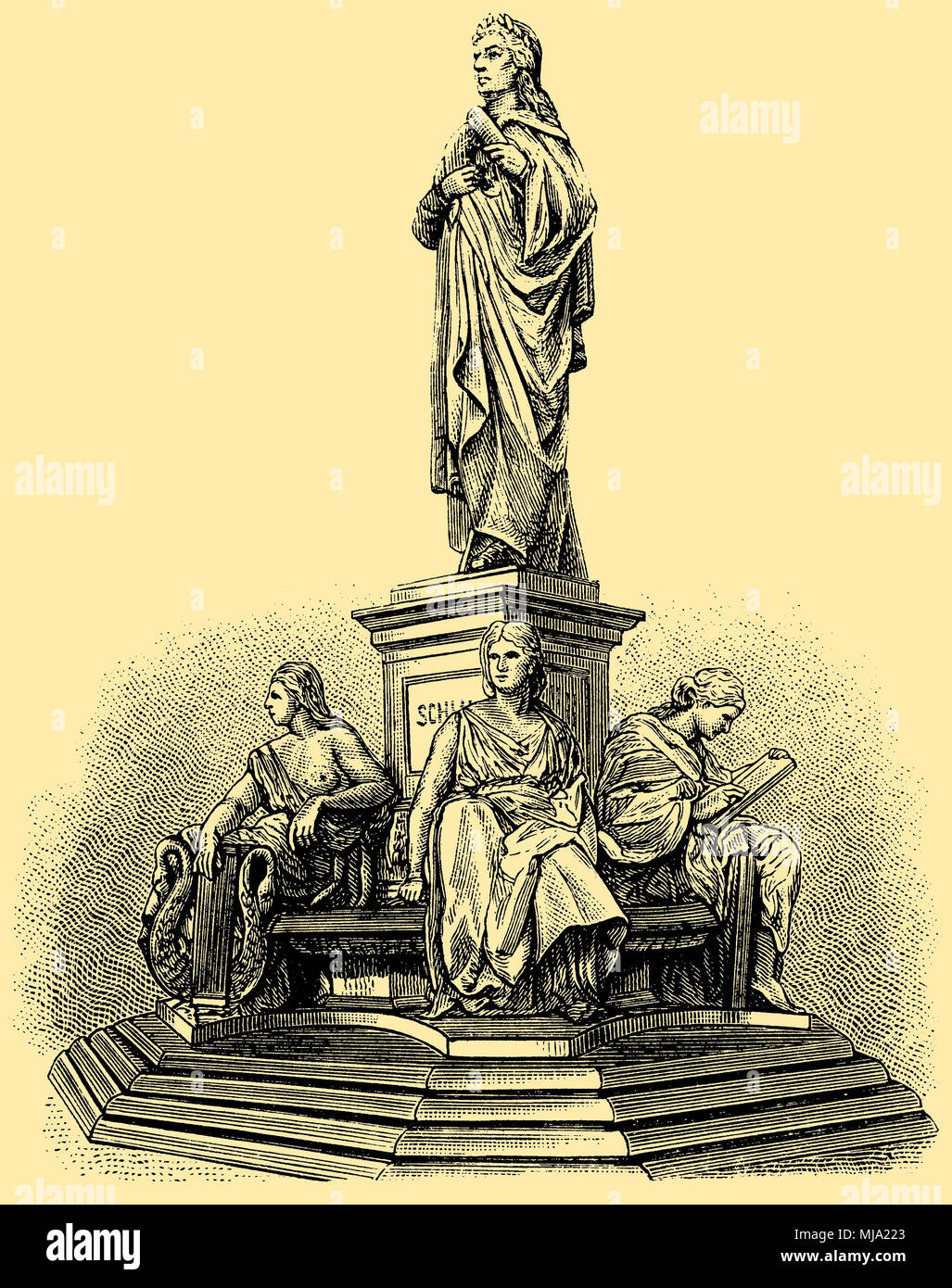 Schiller statue in Berlin. From Reinhold Bega Stock Photo - Alamy