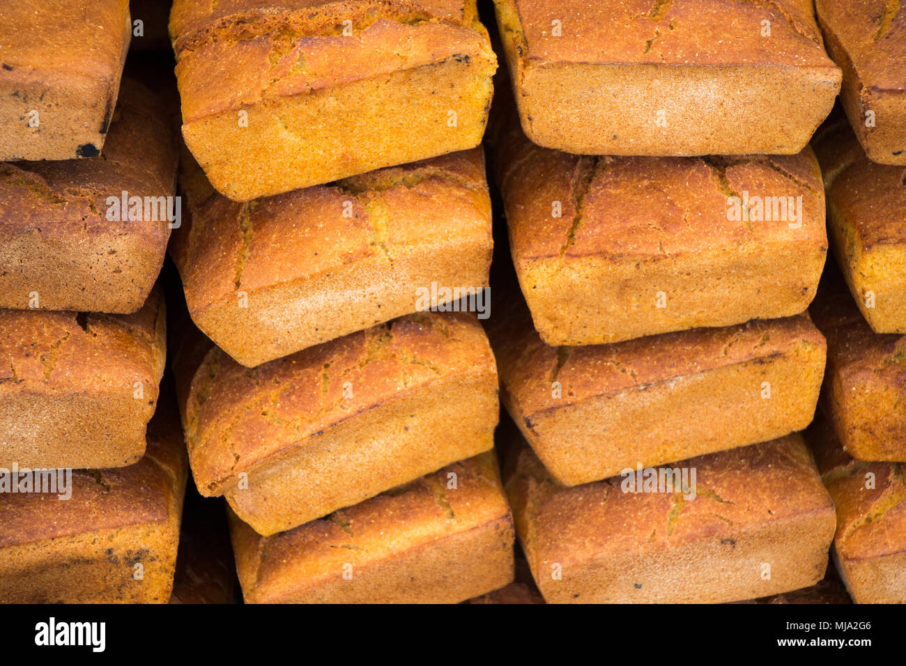 Loaf of Corn bread freshly made of corn flour Stock Photo - Alamy