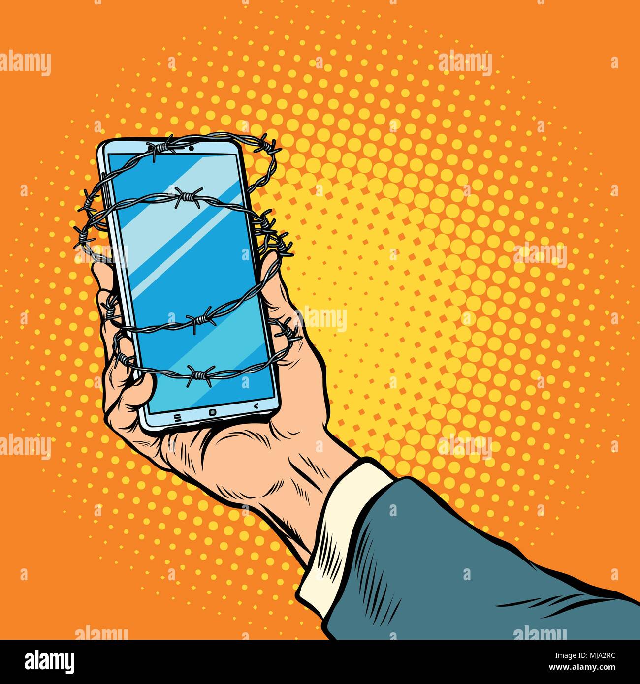 Mobile phone internet Stock Vector Images - Alamy