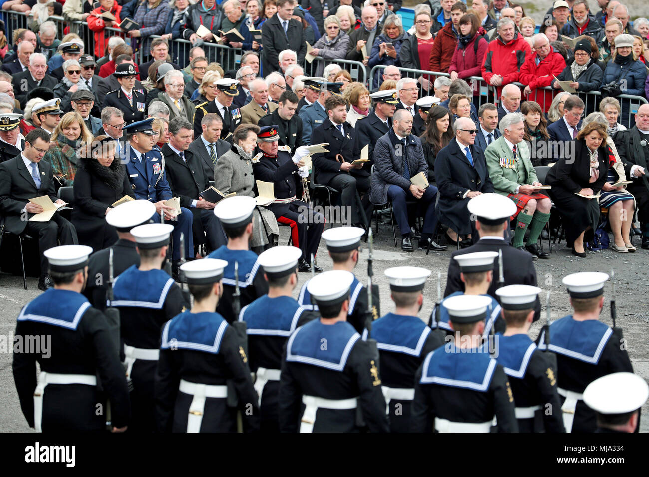 The Princess Royal, with her husband Sir Timothy Laurance (left) and ...