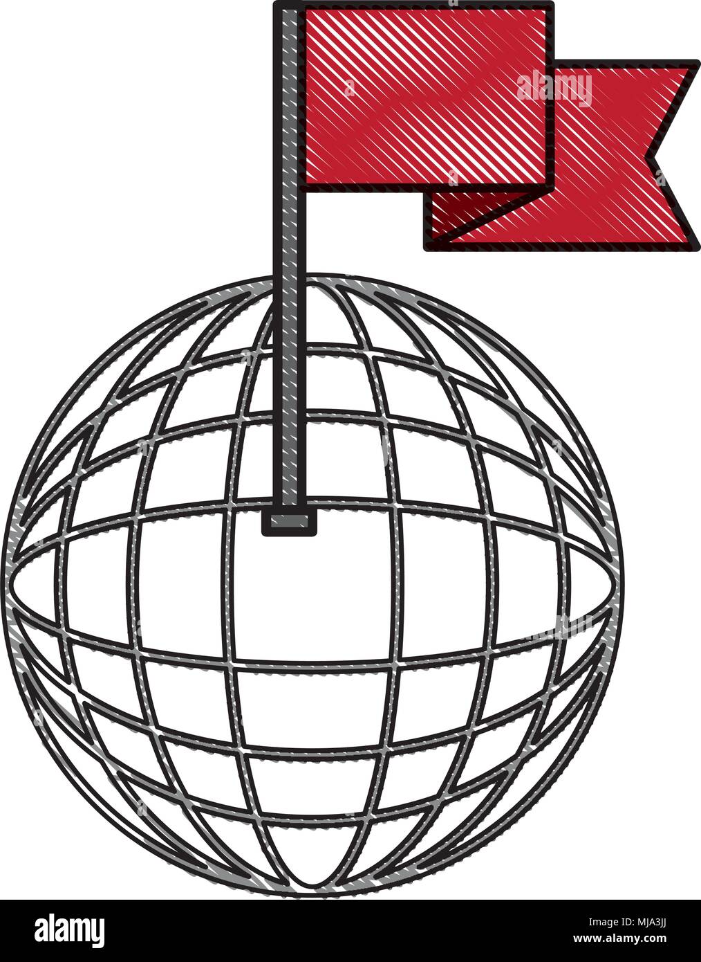 gps navigation flag pin with map icon vector illustration Stock Vector ...