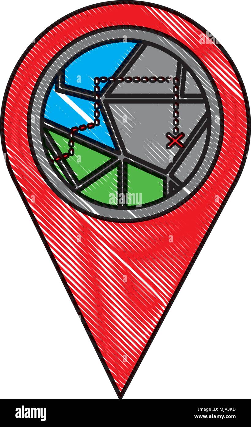 gps navigation pointer map route vector illustration Stock Vector Image ...