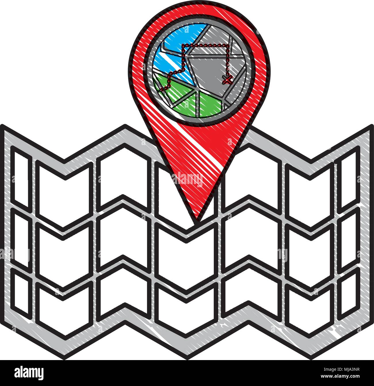gps navigation geolocation map pointer pin vector illustration Stock ...