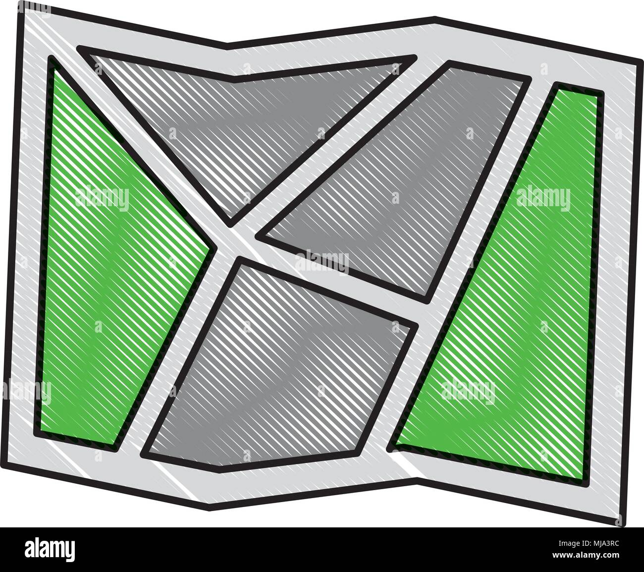 gps navigation folded map geo location vector illustration Stock Vector Image & Art - Alamy