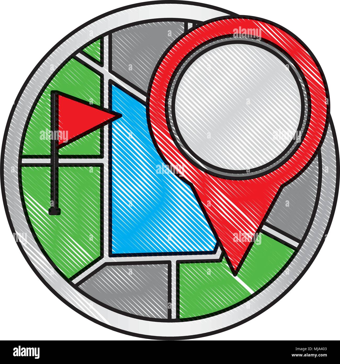 gps navigation flag pointer pin map button app vector illustration Stock Vector Image & Art - Alamy