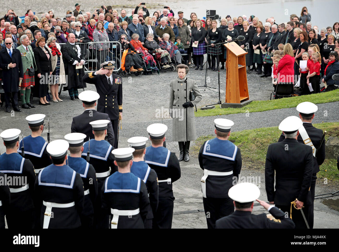 The Princess Royal during a commemoration service at the War Memorial ...