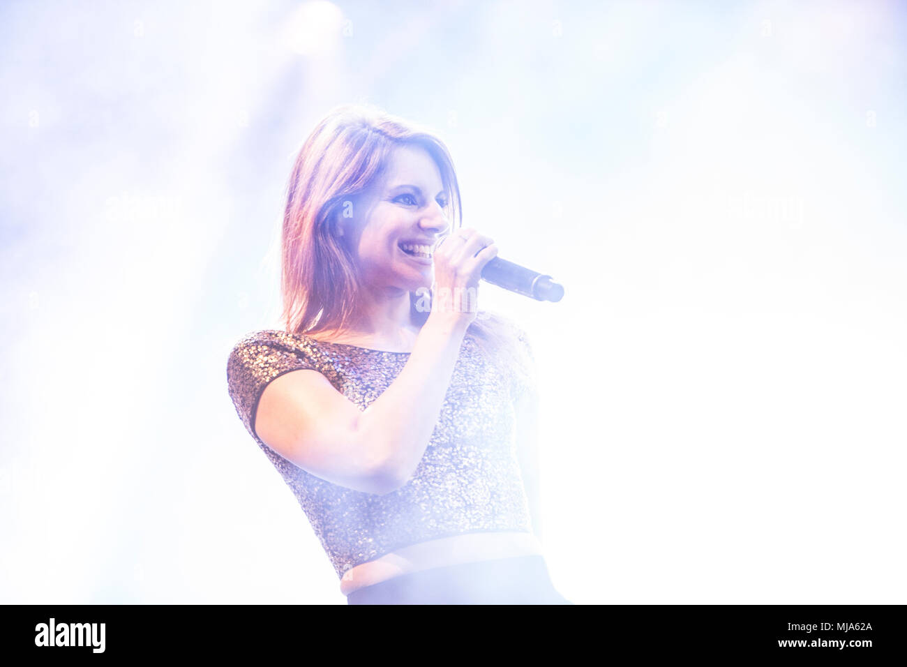 Norway, Bergen - April 30, 2018. The German Eurodance group Mr ...