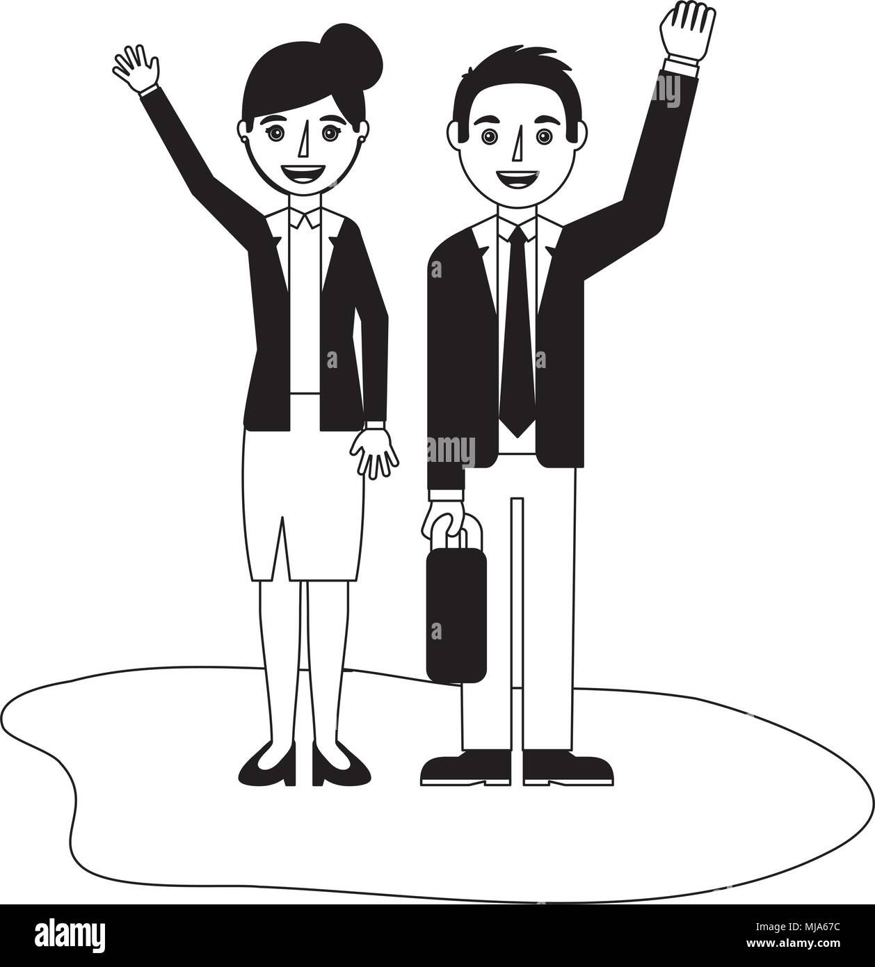 man and woman teachers characters education vector illustration Stock ...