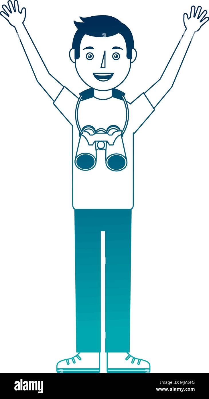 young man celebrating avatar character vector illustration design Stock ...