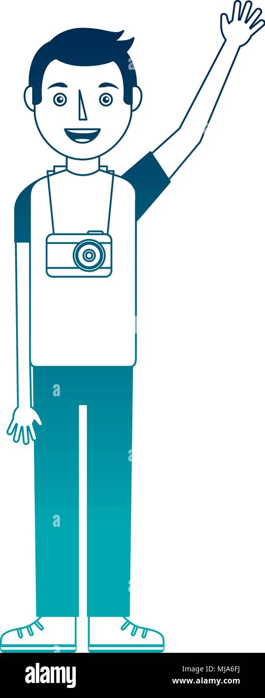 young man celebrating avatar character vector illustration design Stock ...