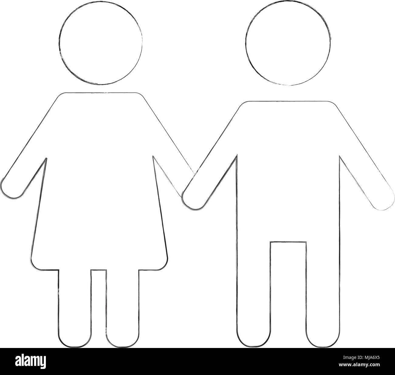 pictogram children school zone symbol vector illustration sketch Stock ...