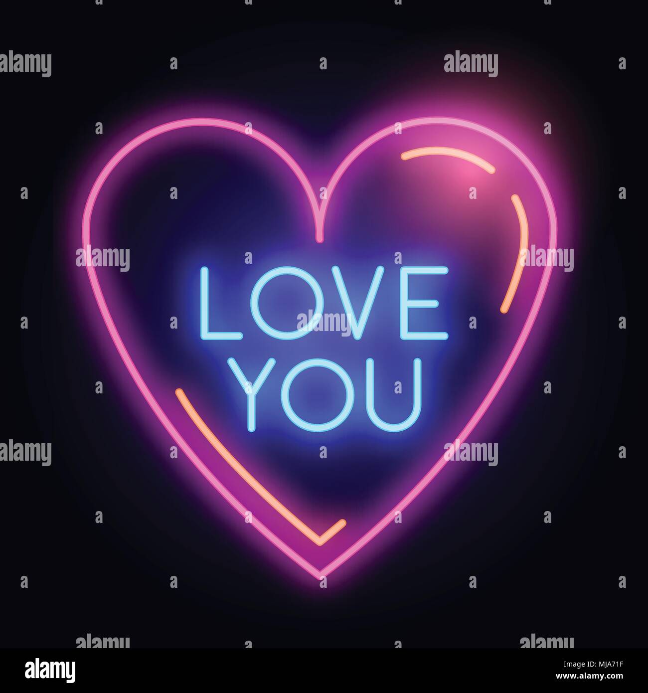Glowing pink heart hi-res stock photography and images - Alamy