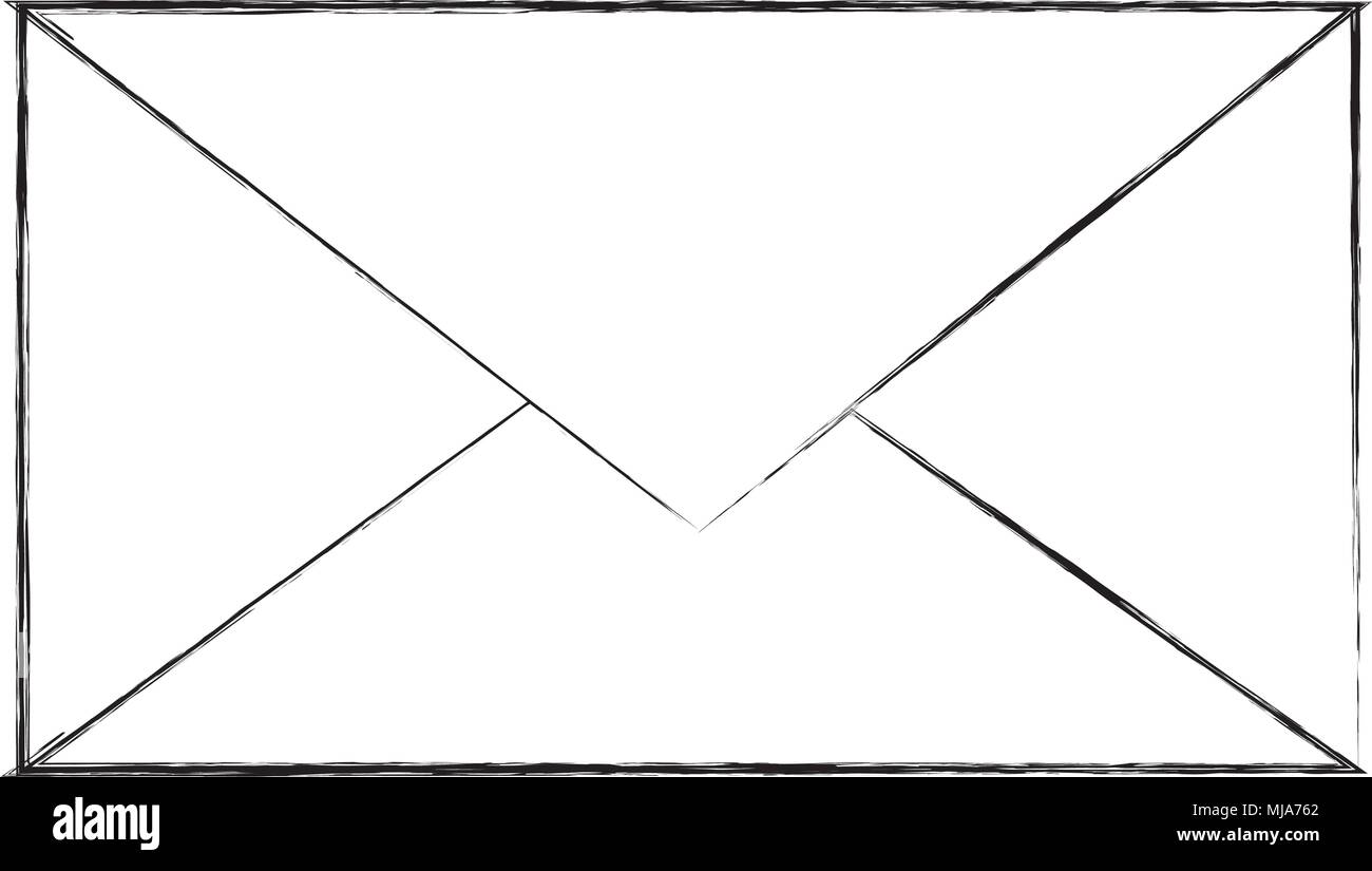 email envelope message letter communication vector illustration sketch ...