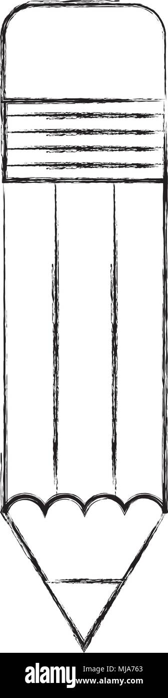 school pencil creative knowledge image vector illustration sketch Stock ...