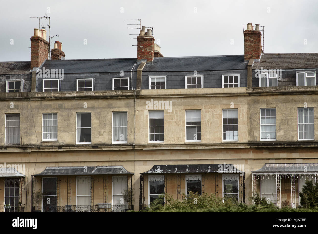 Regency property in Suffolk Square, Cheltenham, Gloucestershire Stock ...