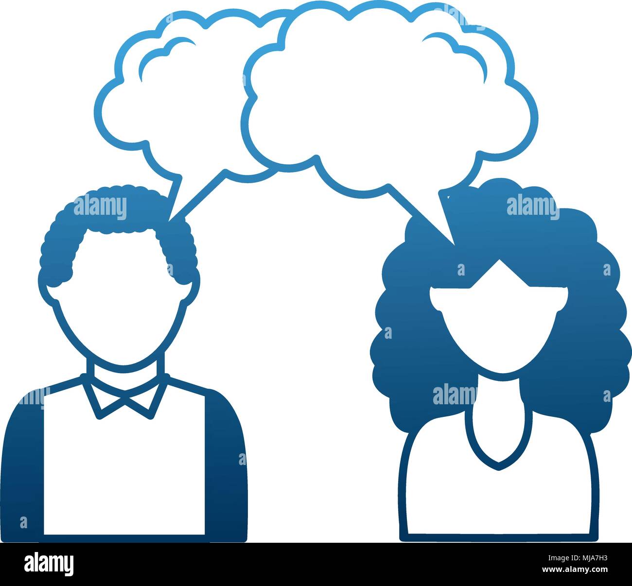 Talkative woman illustration Stock Vector Images - Alamy