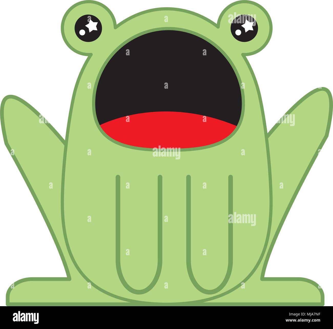 cute toad kawaii character vector illustration design Stock Vector ...