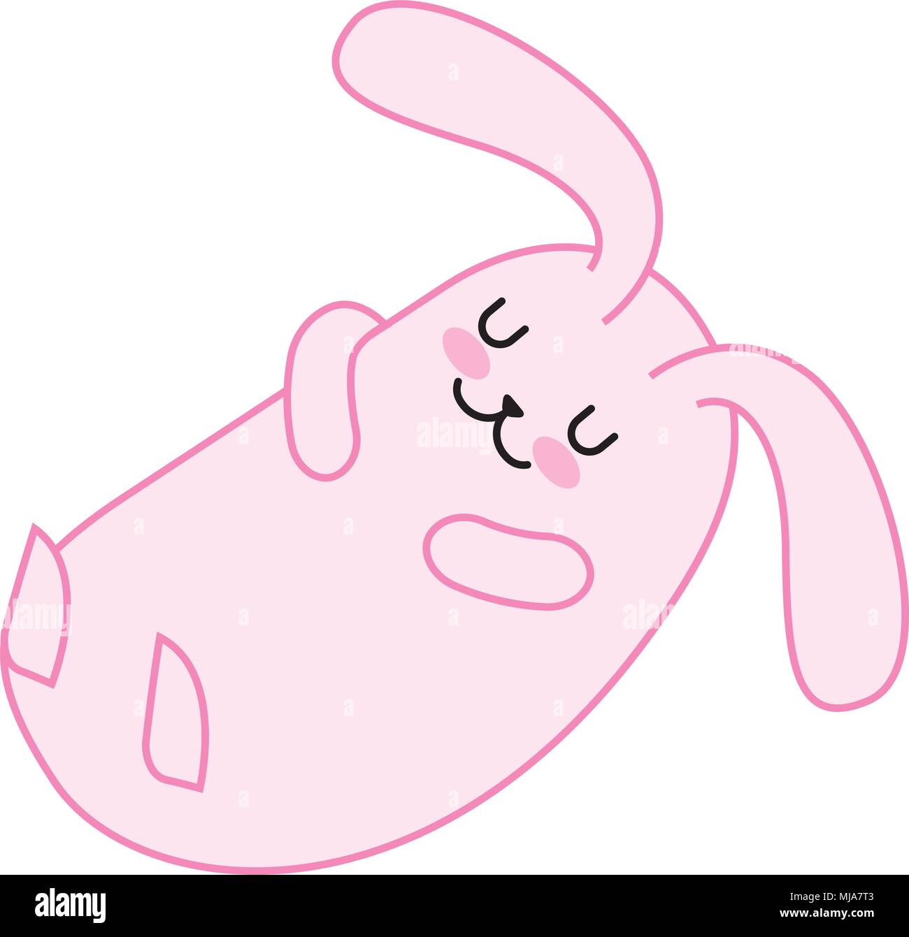 Cartoon Rabbit Sleeping
