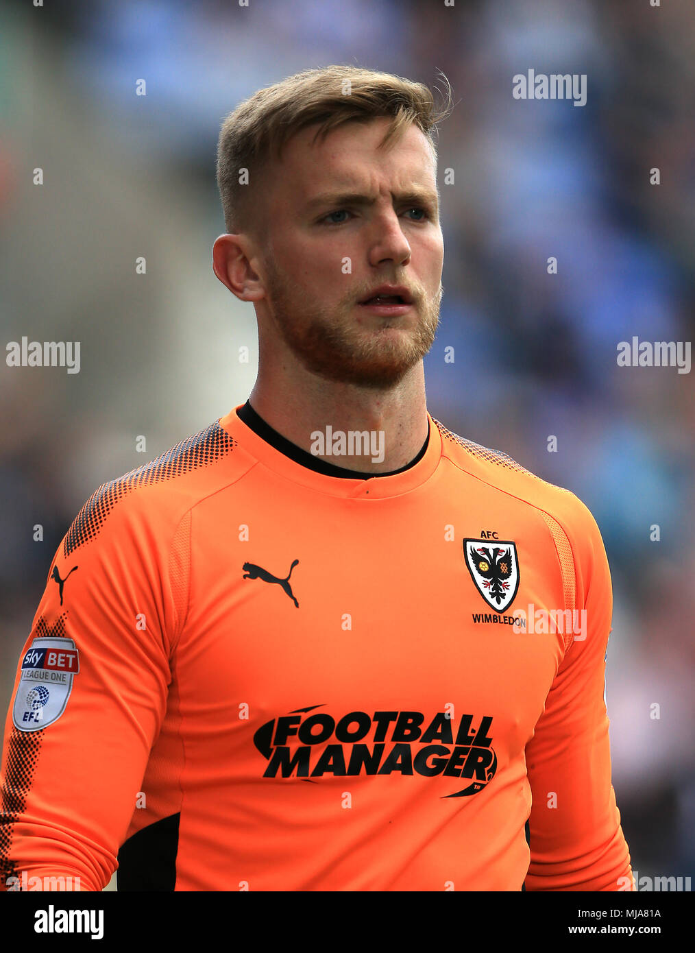 AFC Wimbledon goalkeeper George Long Stock Photo - Alamy