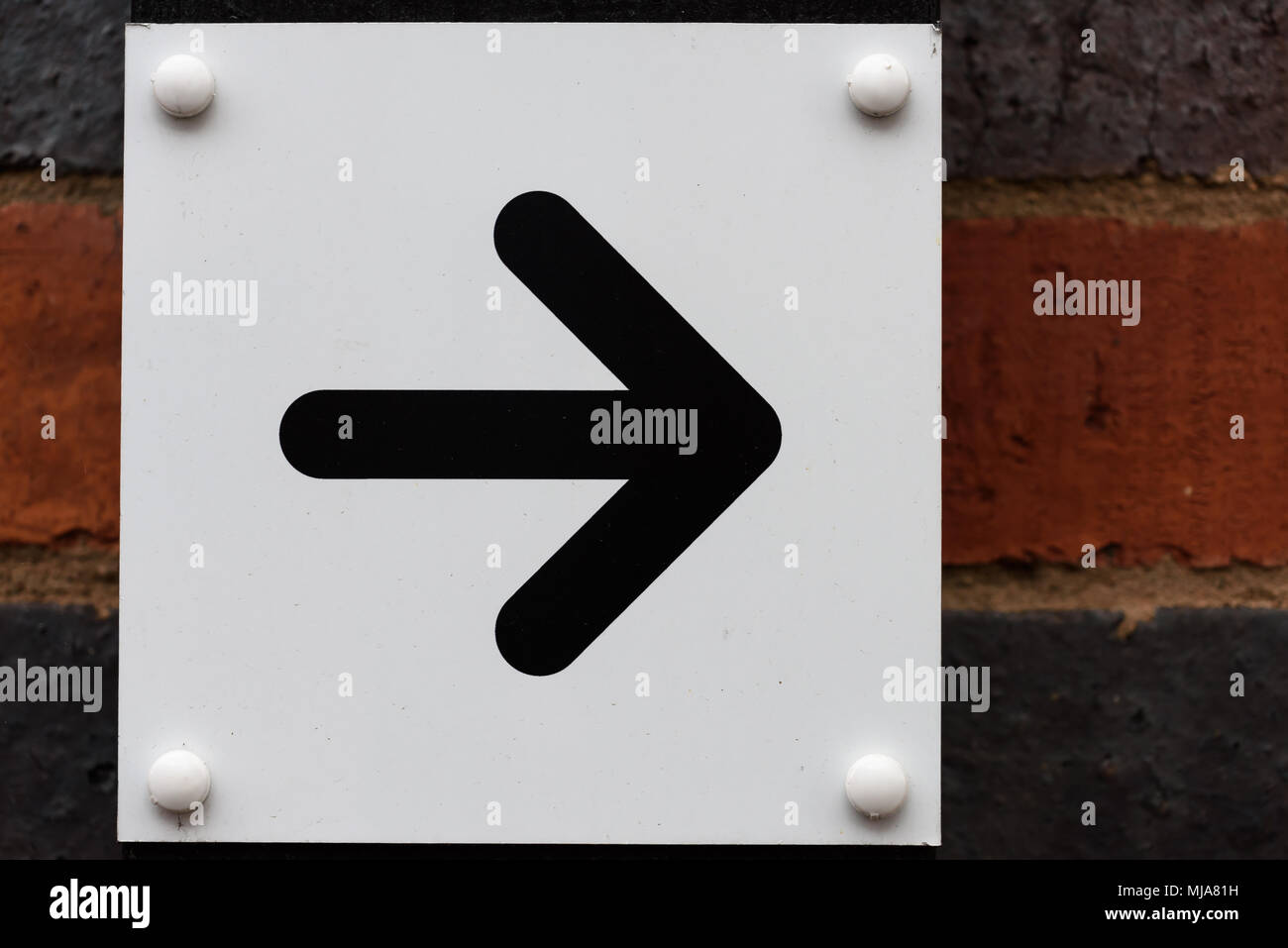 Sign with an Arrow Stock Photo - Alamy