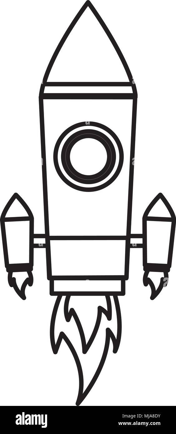 start up rocket pop art style vector illustration design Stock Vector ...