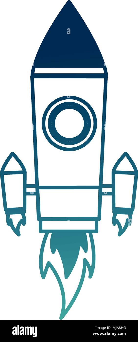 start up rocket pop art style vector illustration design Stock Vector ...