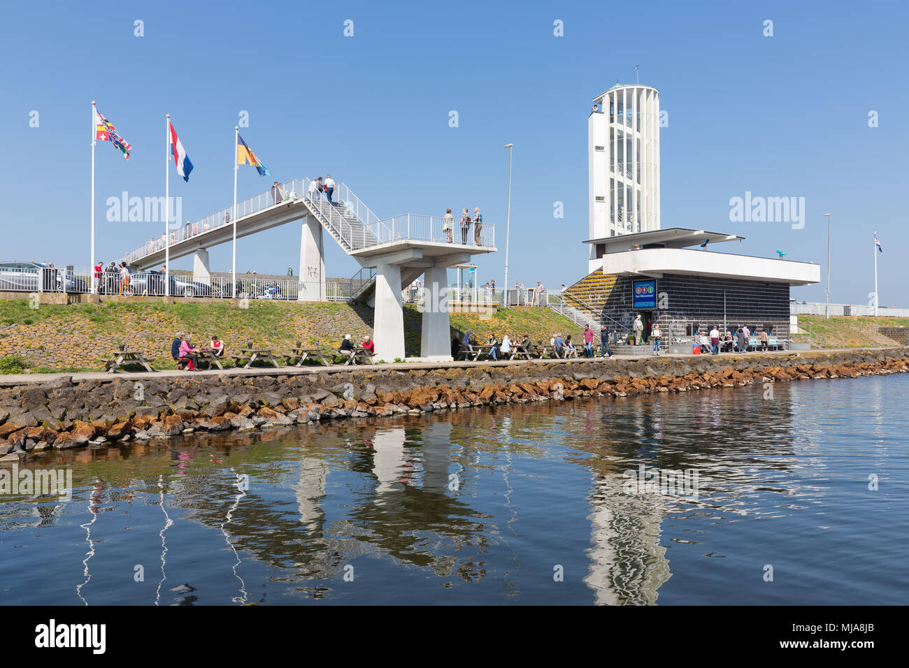 Wieringen, The Netherlands - April 20, 2018: Tourists visiting the ...