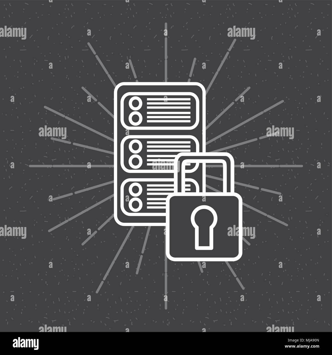big data server security protection dark background vector illustration ...