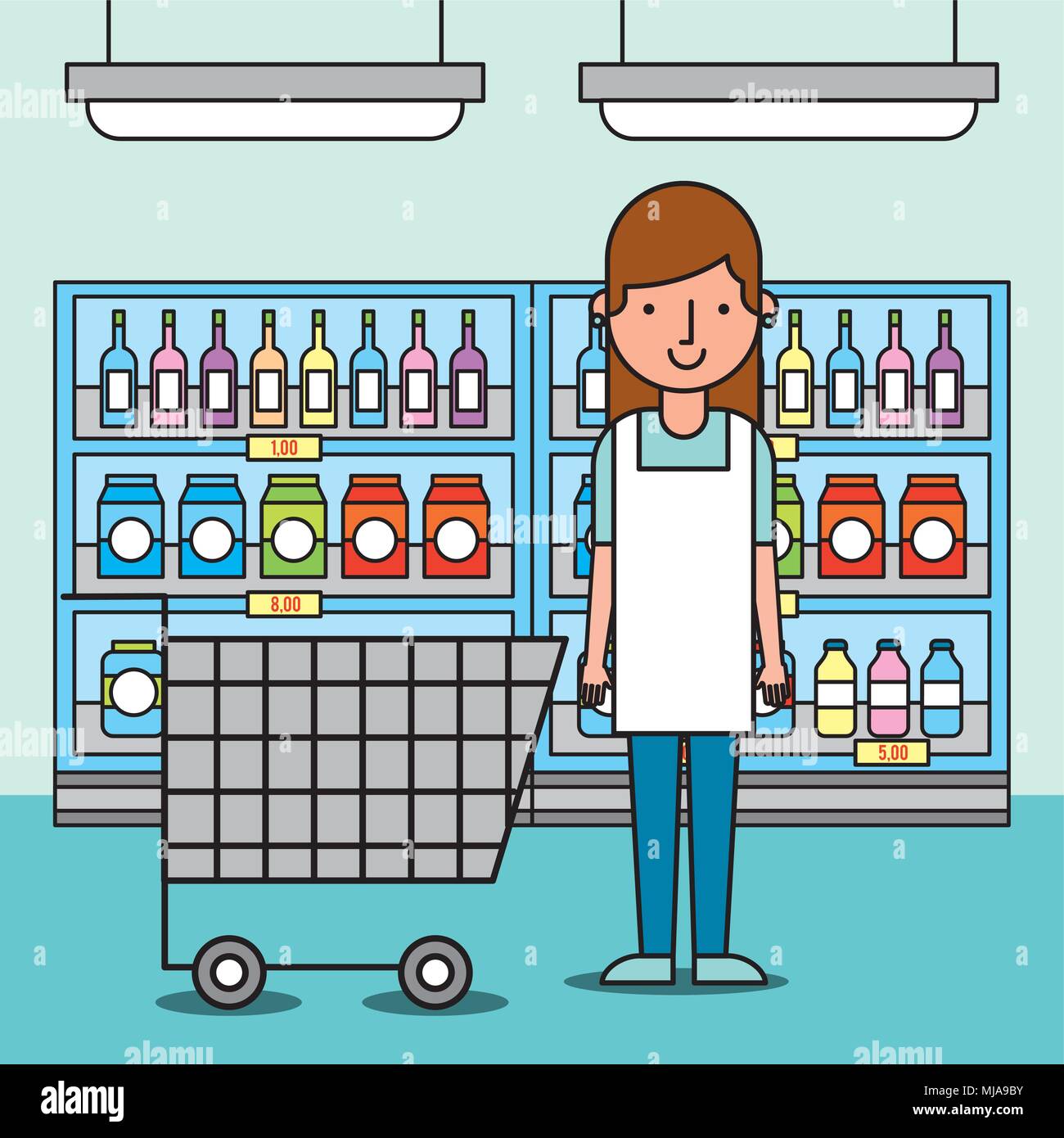 Grocery worker uniform Stock Vector Images - Alamy