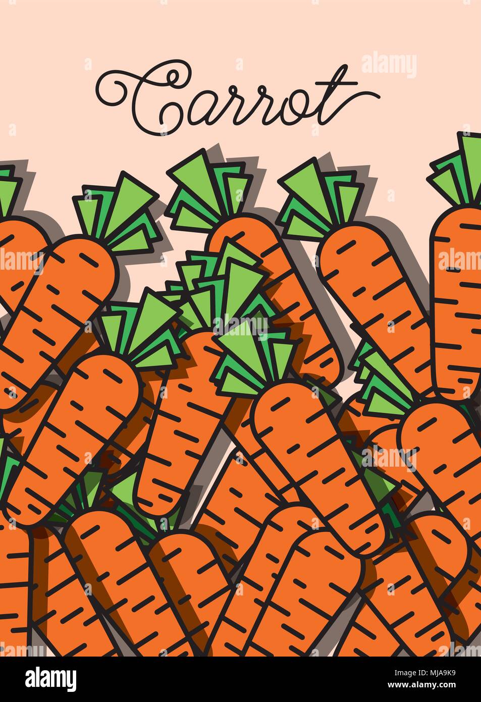 vegetable carrot fresh healthy food poster Stock Vector Image & Art - Alamy