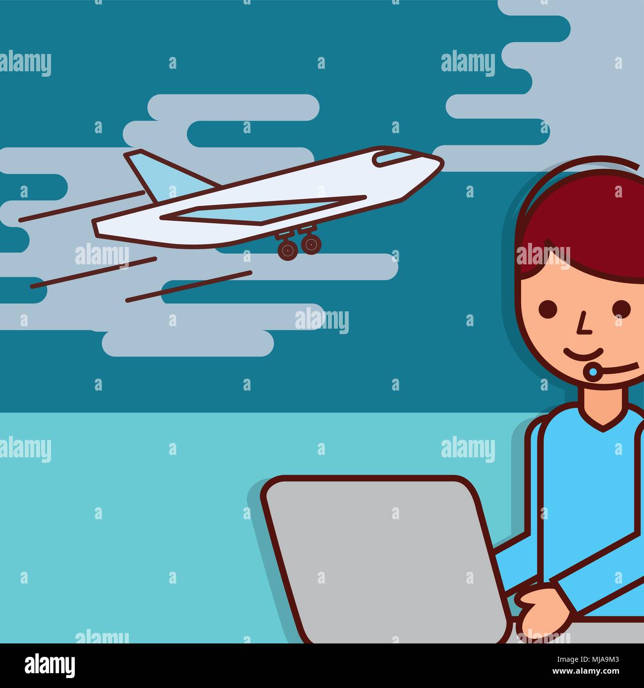 Logistics operator Stock Vector Images - Alamy