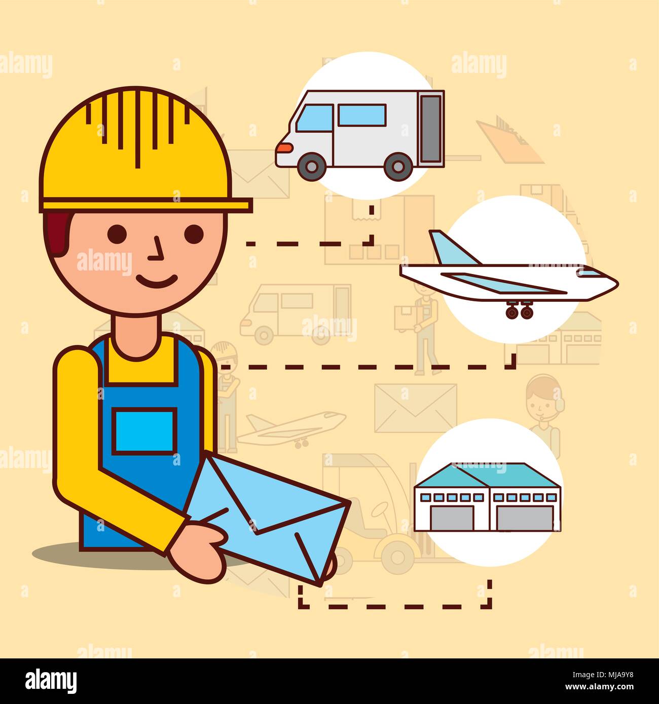 Cargo plane mail service Stock Vector Images - Alamy